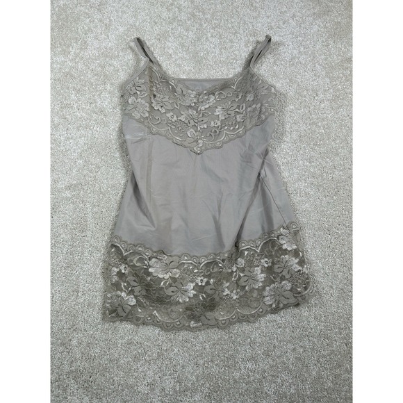 Studio Y | Tops | Vintage Studio Y M Beige Lace Trim Tank Cami Y2k ...